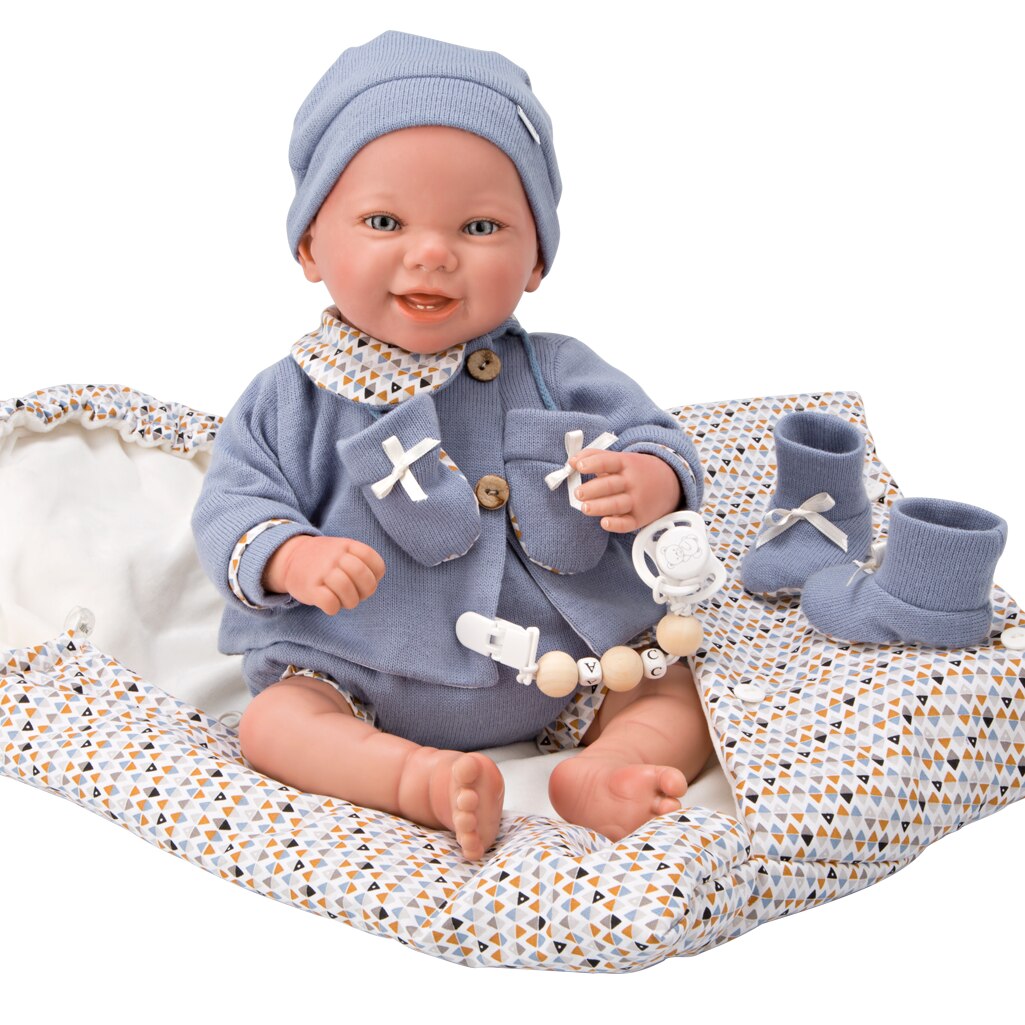 Papusa Reborn Arias, bebelus Daniel, lucrat manual, 45 cm - eMAG.ro