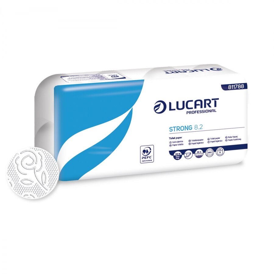 LUCART Strong 8.3 Toalettpapír - 3 Rétegű - 8 Kistekercs - eMAG.hu