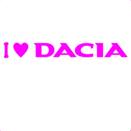 Sticker decorativ perete, auto si geam, I love dacia, Roz, 25 cm - eMAG.ro