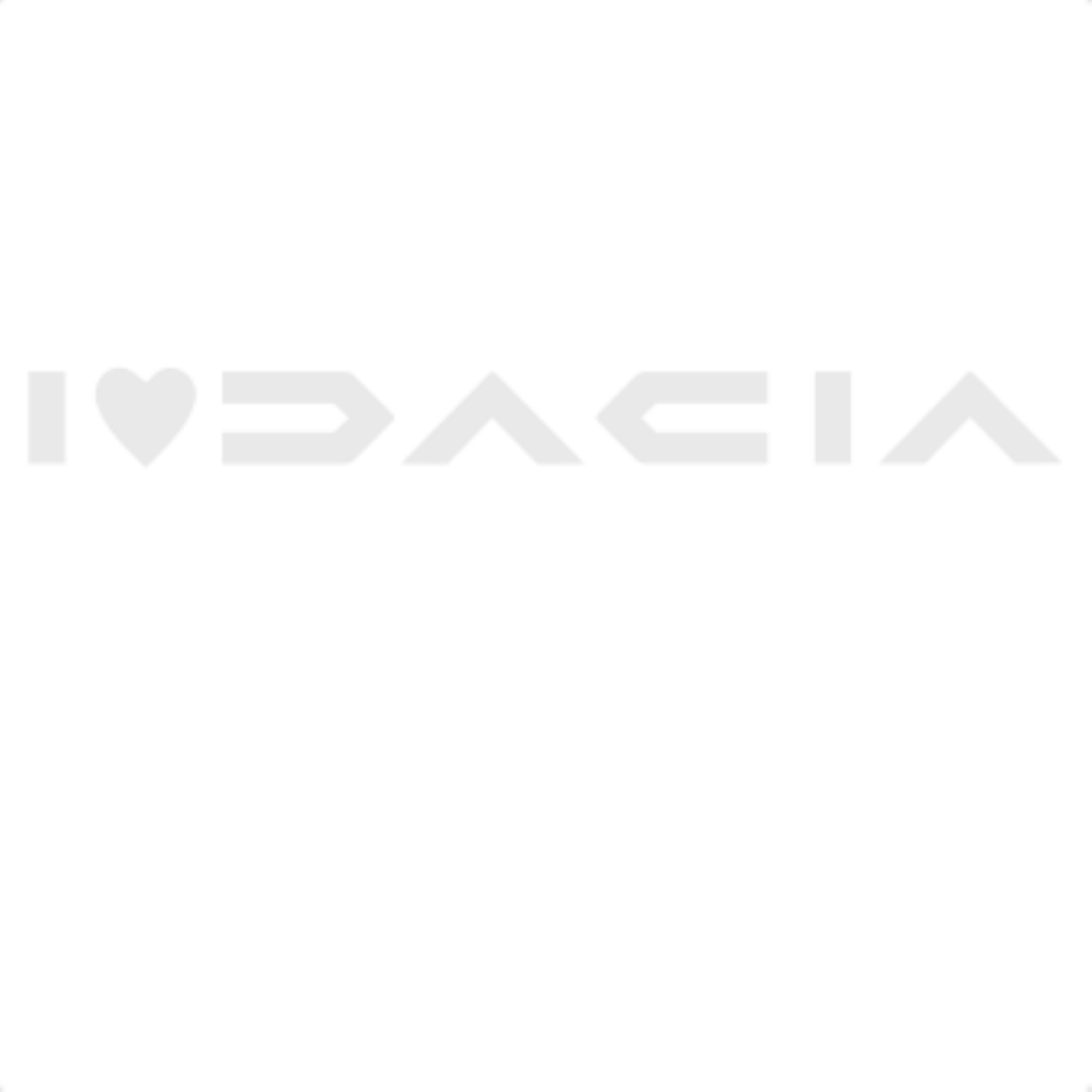 Sticker decorativ perete, auto si geam, I love dacia versiunea 3, Alb ...