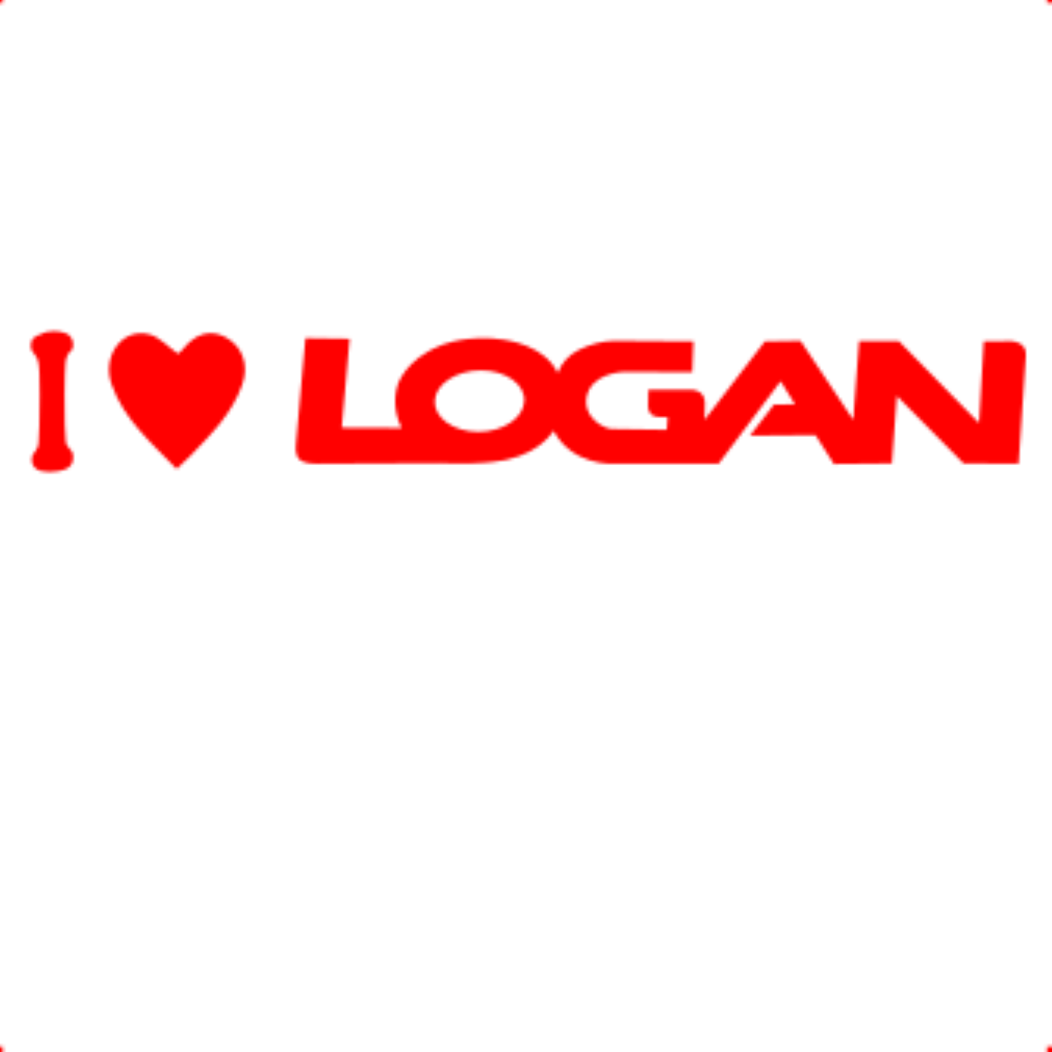 Sticker decorativ perete, auto si geam, I love logan, Rosu, 25 cm - eMAG.ro