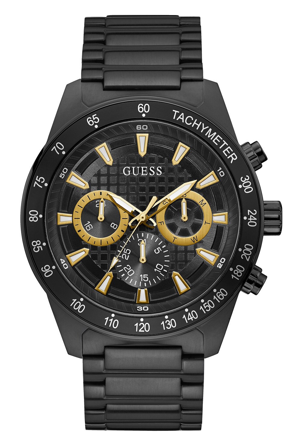 Guess, Ceas rotund cu functii multiple, Negru - eMAG.ro