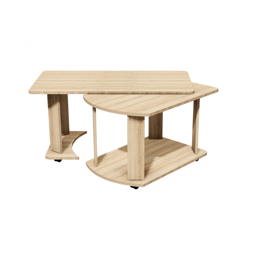 Masuta living extensibila, dreptunghiulara, 95 x 50 x 50 cm, maro - eMAG.ro