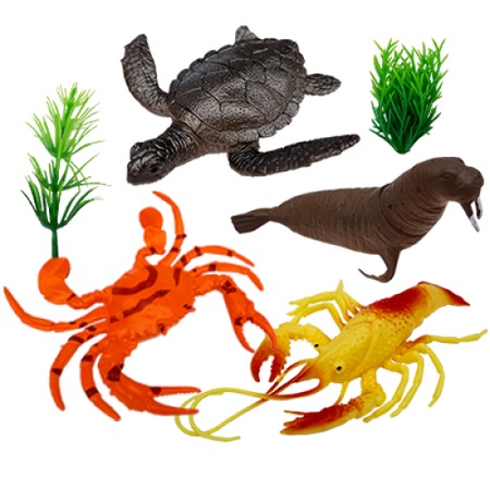 Set animale acvatice din plastic 6 piese - eMAG.ro