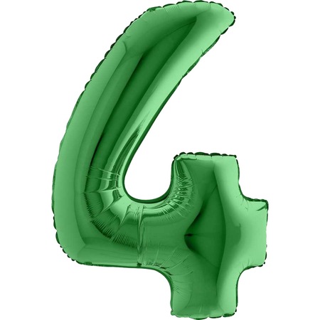 Balon Folie Cifra 4, Verde, 102 cm, 034GR - eMAG.ro