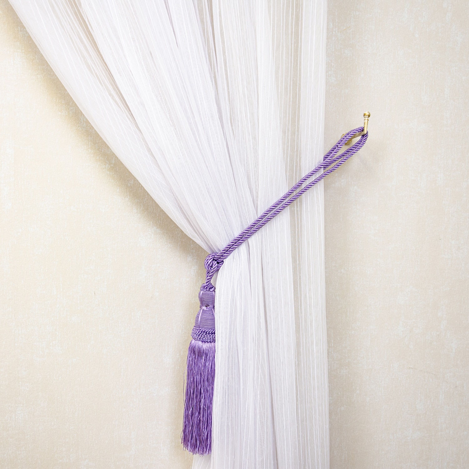 Set 2 perdele albe 2x300x245cm, Hiko Bavaria Dungi cu inele din alama ...