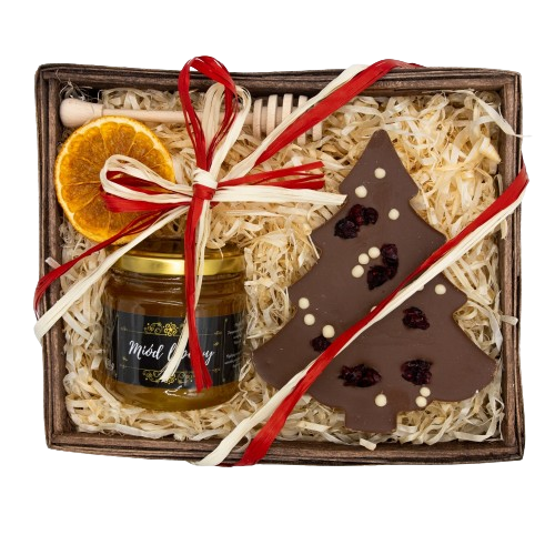 Pachet cadou Ekoloco, miere naturala de tei 250g cristalizata, Pom de ...