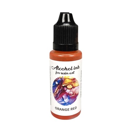 Colorant Alcohol ink resin art superconcentrat Orange red 20ml pentru ...