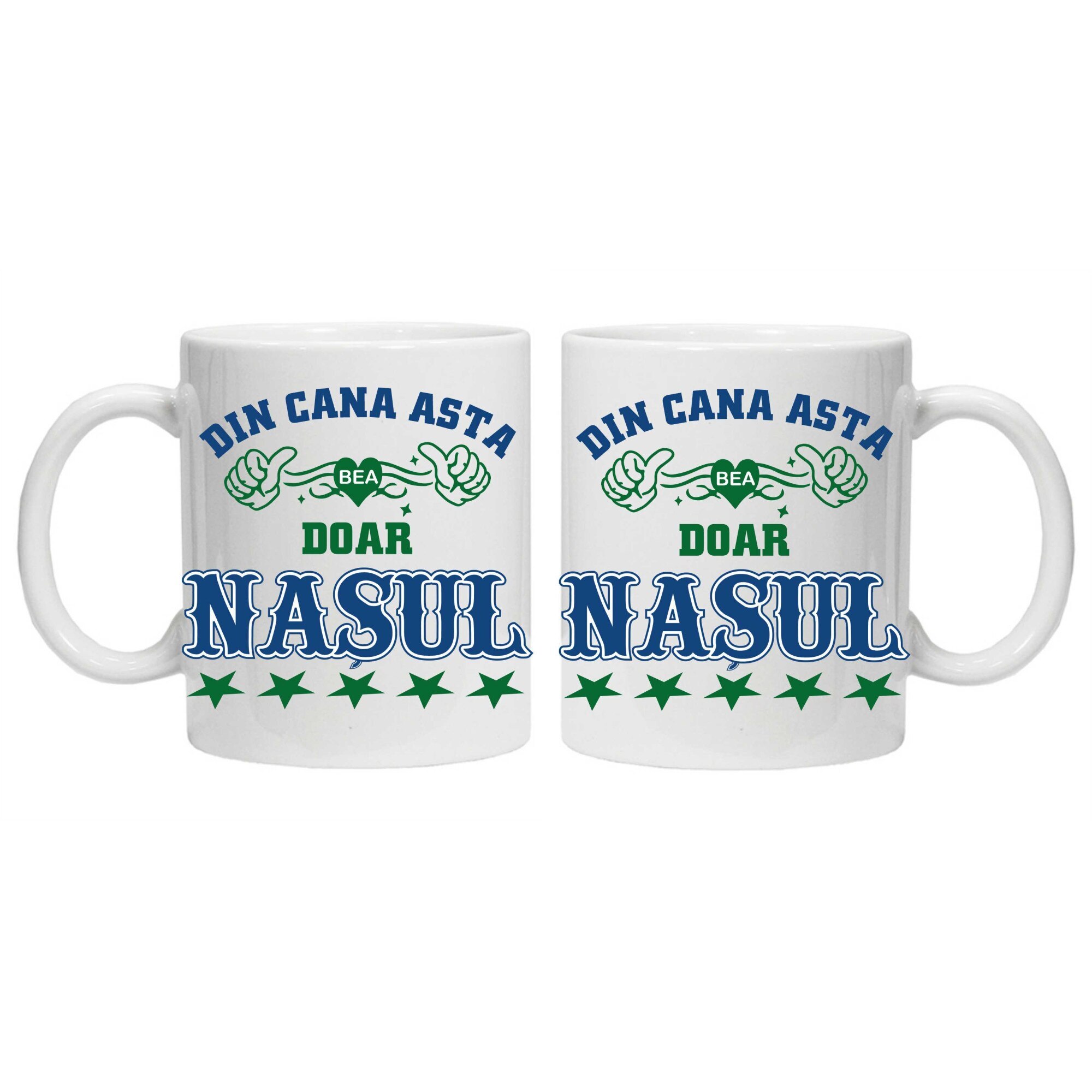 Cana personalizata cu textul "Din cana asta bea doar nasul", CRD PRINT, 330ml, alba - eMAG.ro
