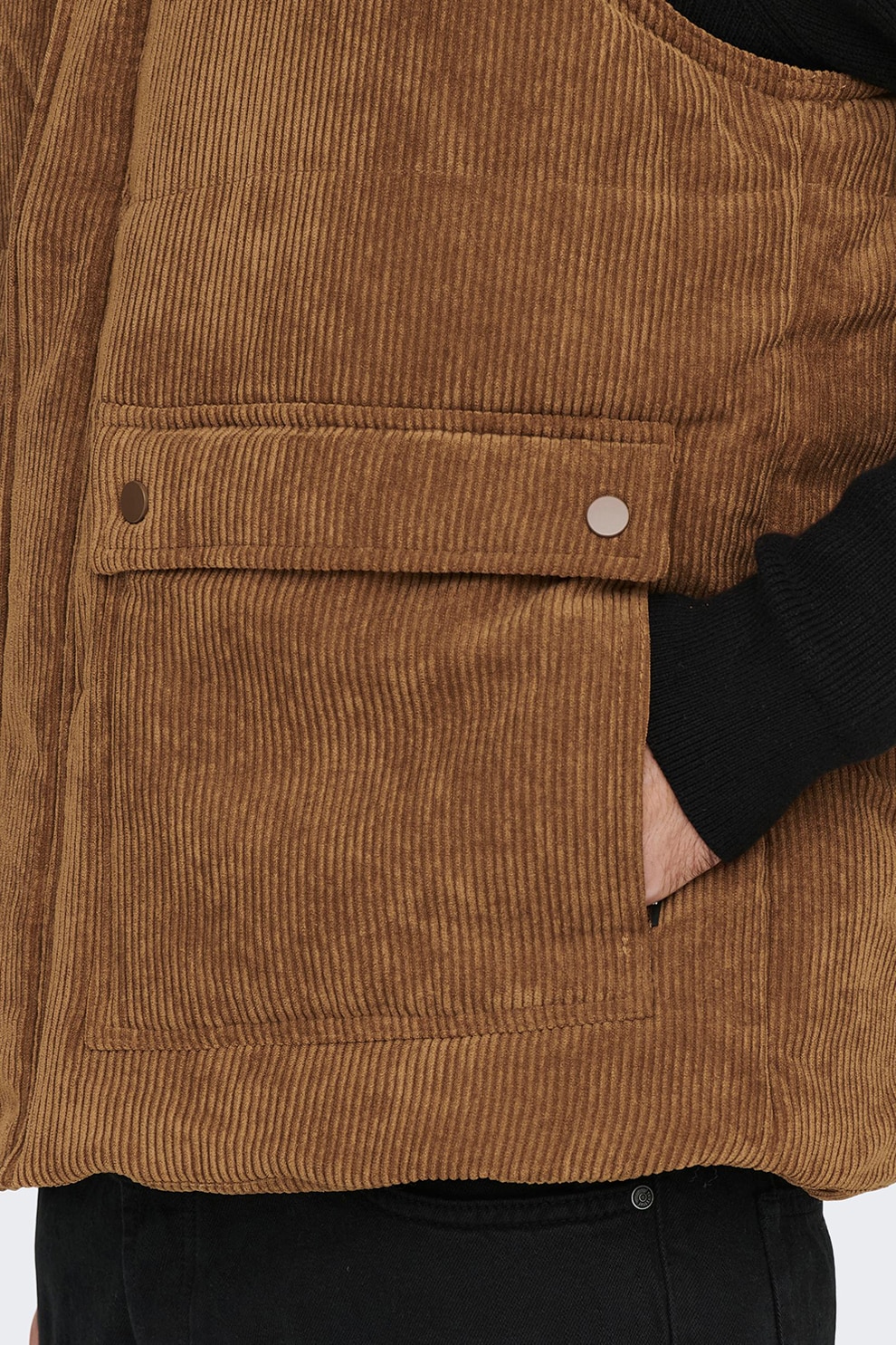 Only & Sons, Vesta din reiat cu buzunare cu clapa - eMAG.ro