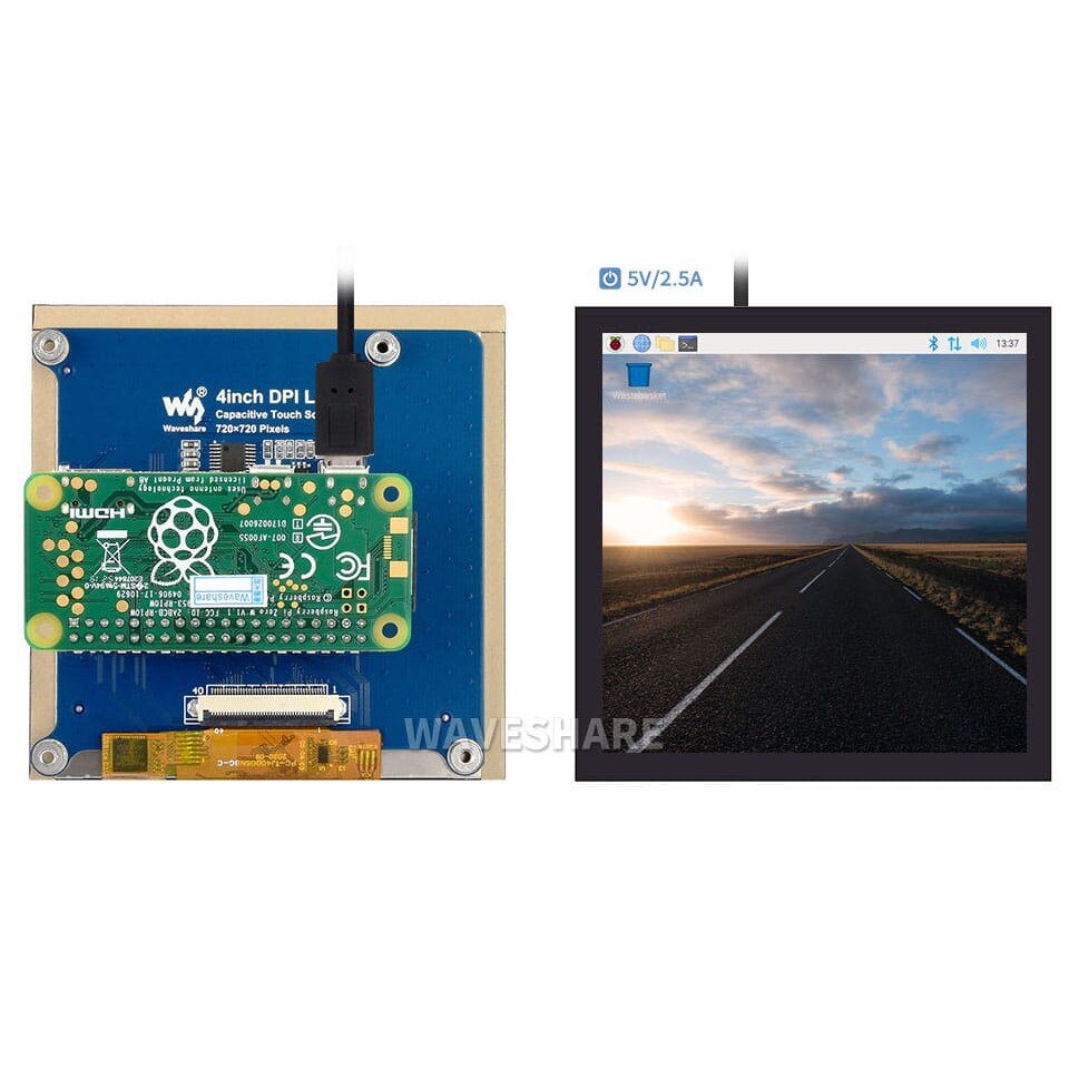 Modul de afisare tactila 4", Waveshare, Compatibil cu Raspberry Pi ...