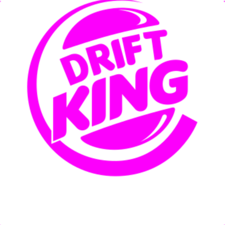 Sticker decorativ perete, auto si geam, Drift King, Roz, 25 cm - eMAG.ro