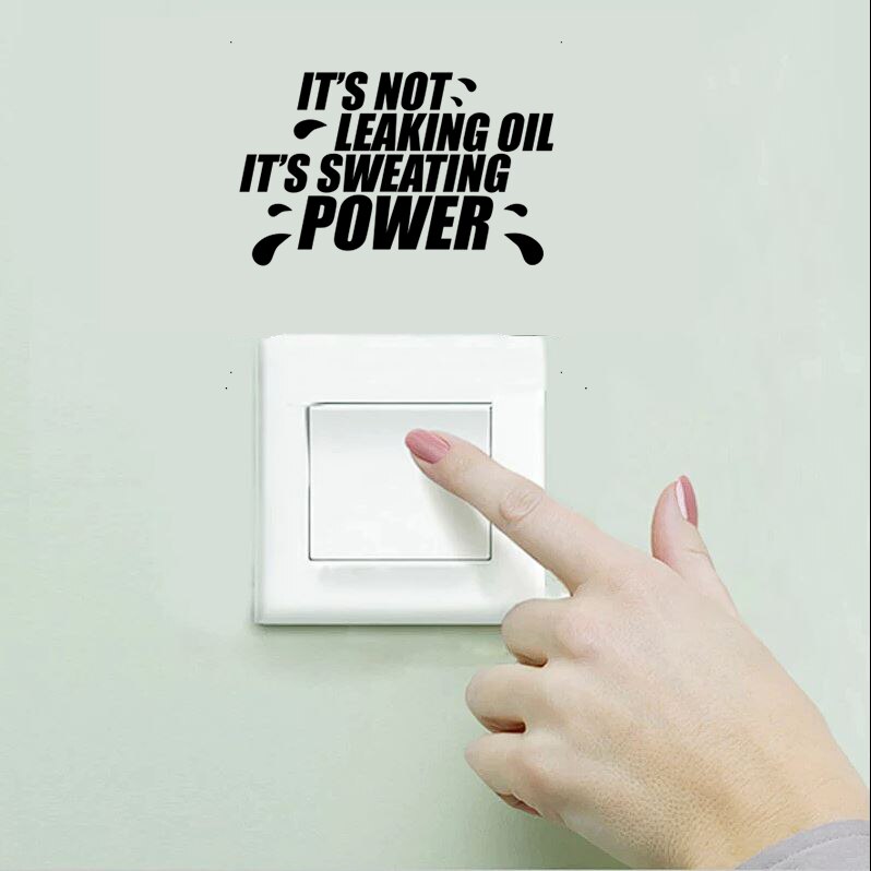 Sticker decorativ perete, auto si geam, It's not leaking, Negru, 19 cm ...