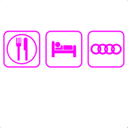 Sticker decorativ perete, auto si geam, Eat, sleep and audi, Roz, 25 cm ...