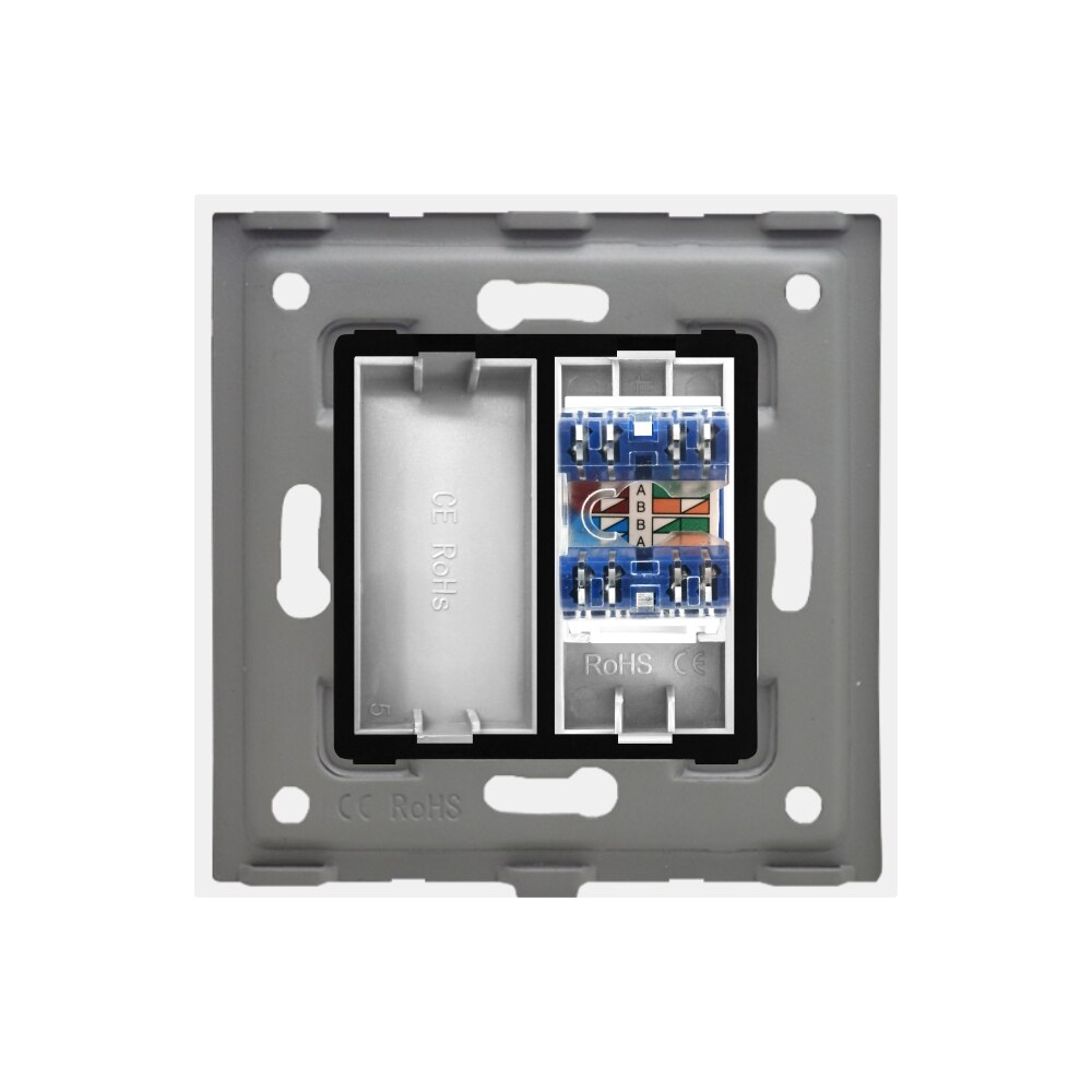 Priza Internet cu Rama din Sticla LUXION, Alb - eMAG.ro