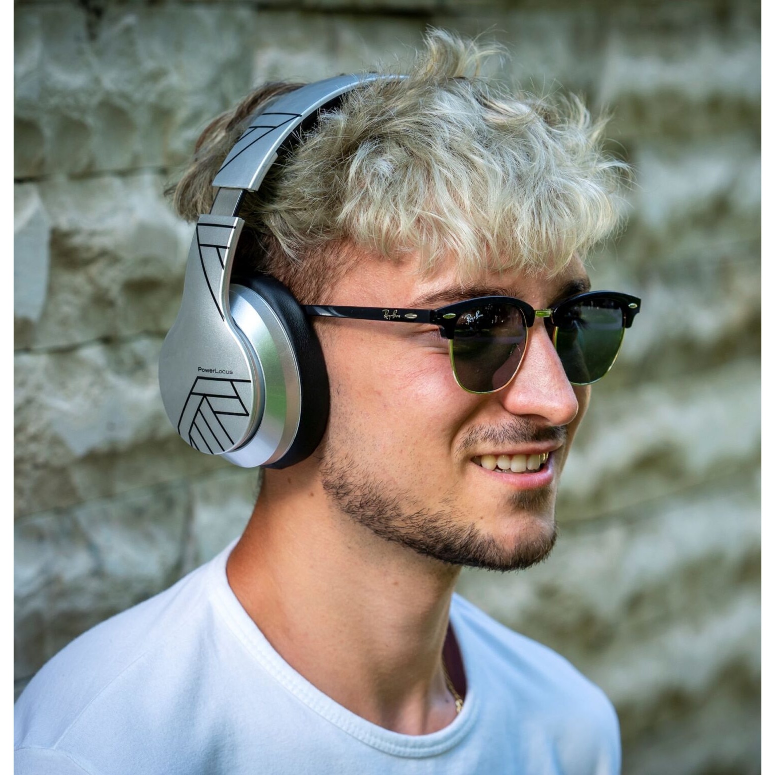 Безжични Bluetooth Слушалки PowerLocus P6 PL Collection, Сребристи ...