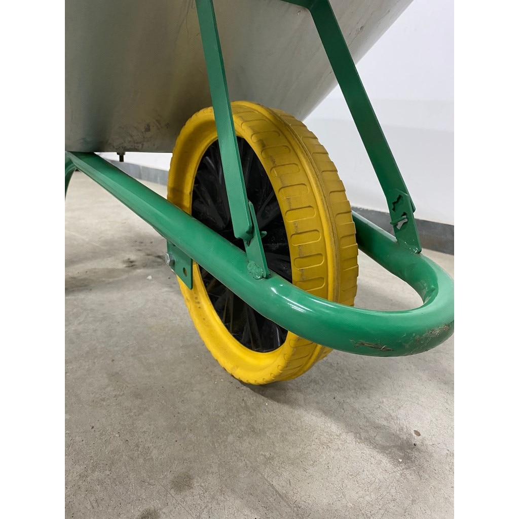 Roaba cuva metal 100 L roata 3,5 x 8 poliuretan - galbena - eMAG.ro