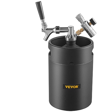 Butoi inoxidabil cu dozator sub presiune pentru bere 5 l, negru - eMAG.ro