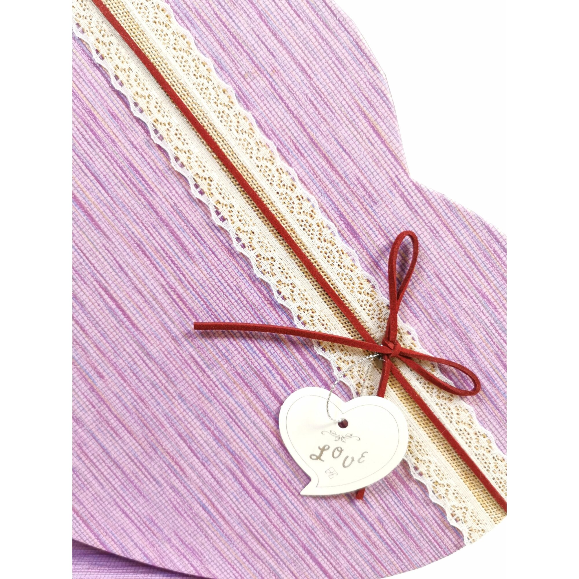 Set 3 Cutii pentru flori si cadouri inima mov cu bordo - eMAG.ro