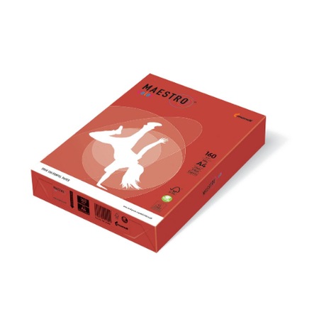 Top hartie colorata, Maestro, A4, 250 coli, Rosu - eMAG.ro