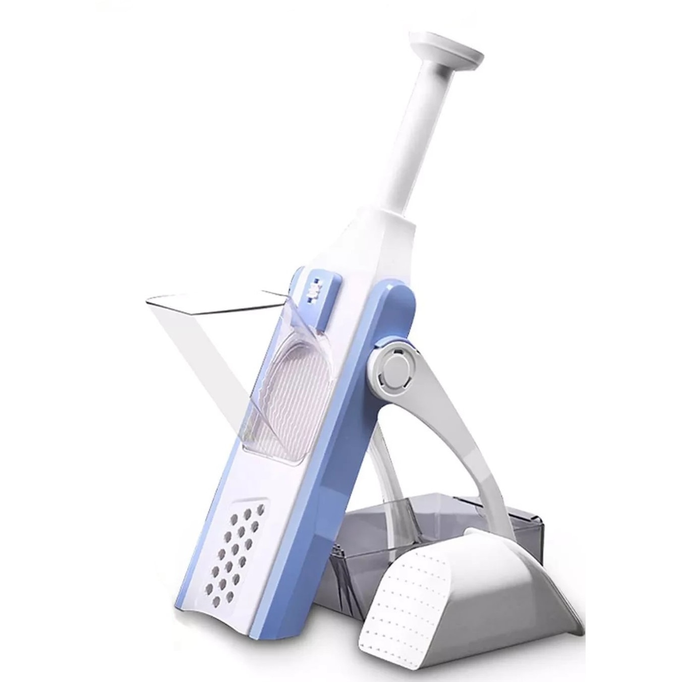 Feliator pentru fructe si legume pliabil, 4 functii, tava de colectare ...