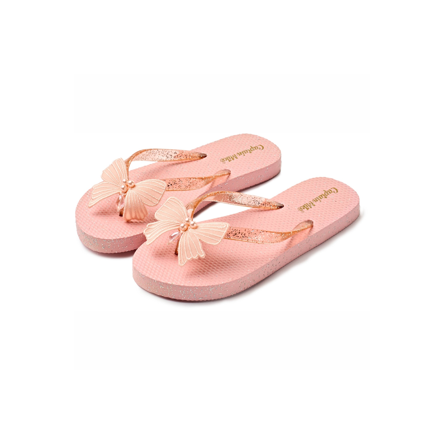 Slapi pentru copii cu fluture, Captain Mike, Plastic, Roz, Marimea 32 ...