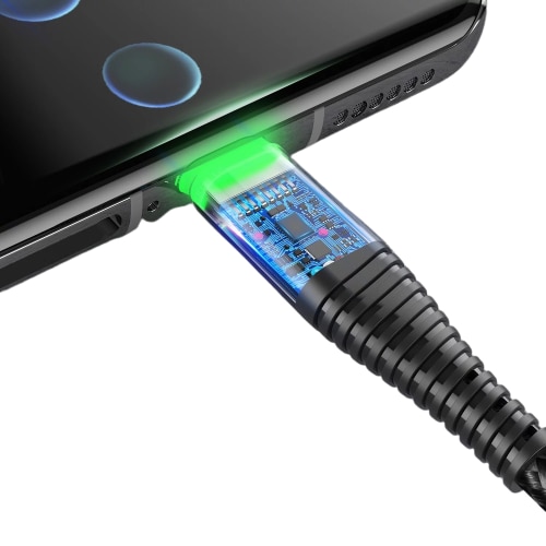 Cablu de Incarcare OZ USLION, Premium Textil, USB la Micro USB 3A, 2M ...