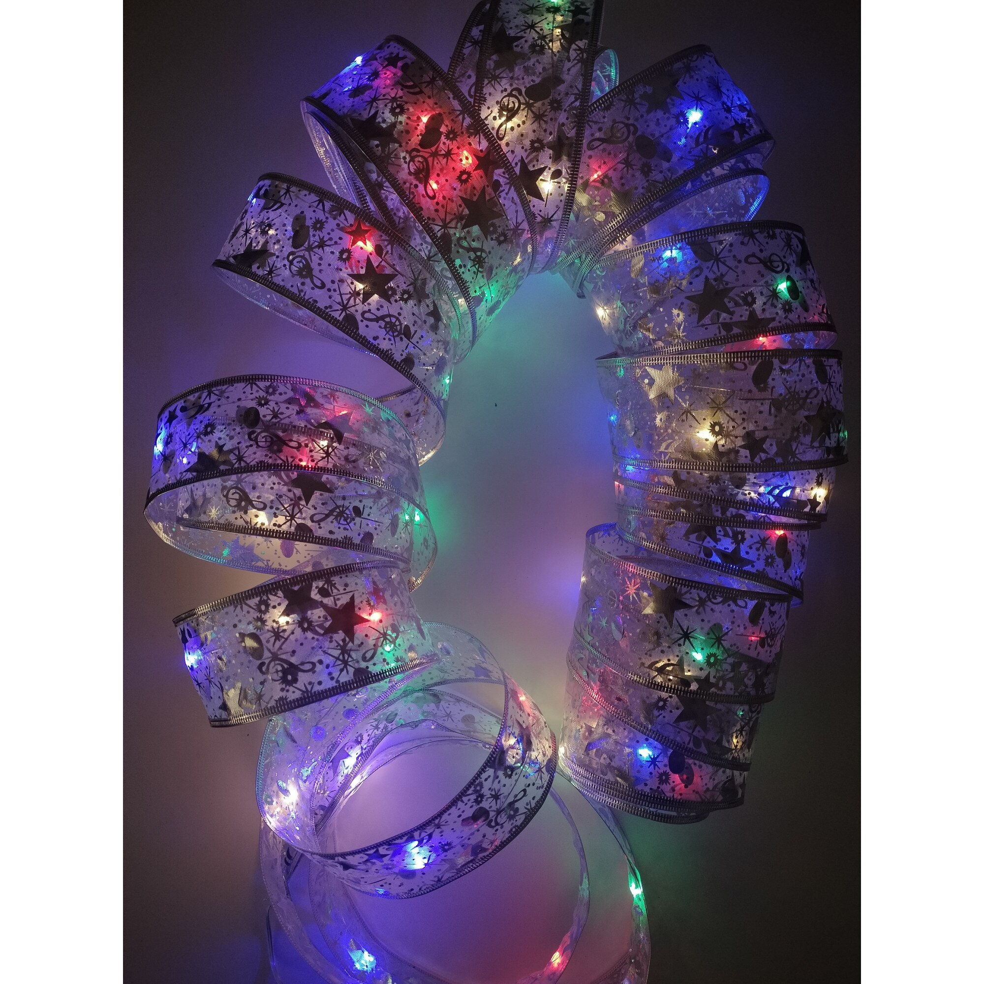 Instalatie Craciun panglica cu leduri color, 8 jocuri de lumini ...