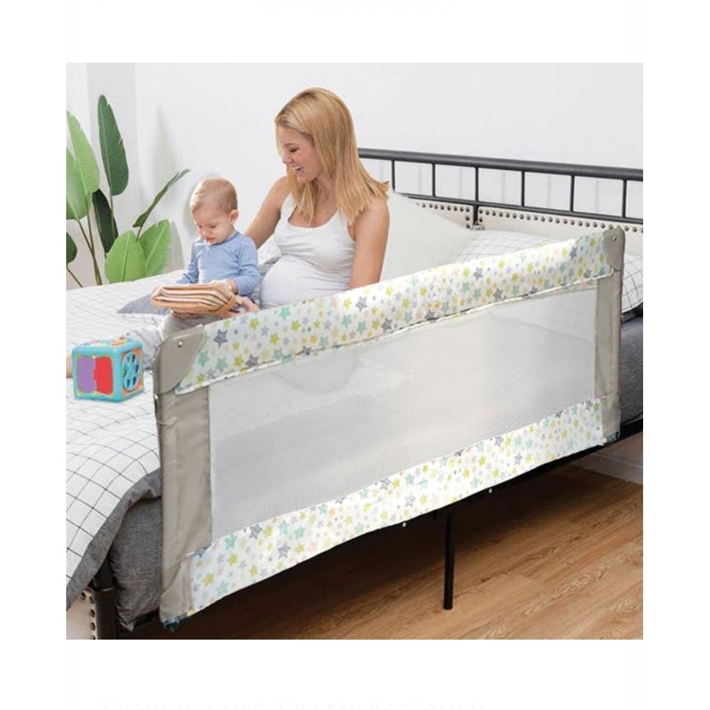 Protectie Pat Rabatabil pentru Bebelusi, Gri, 120x43,5 cm - eMAG.ro