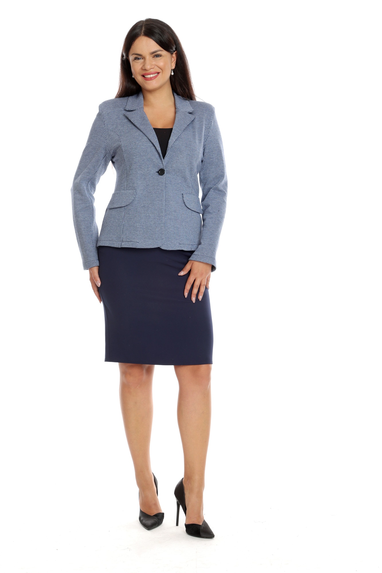 Costum cu sacou din tricot si fusta conica, Dress To Impress - eMAG.ro