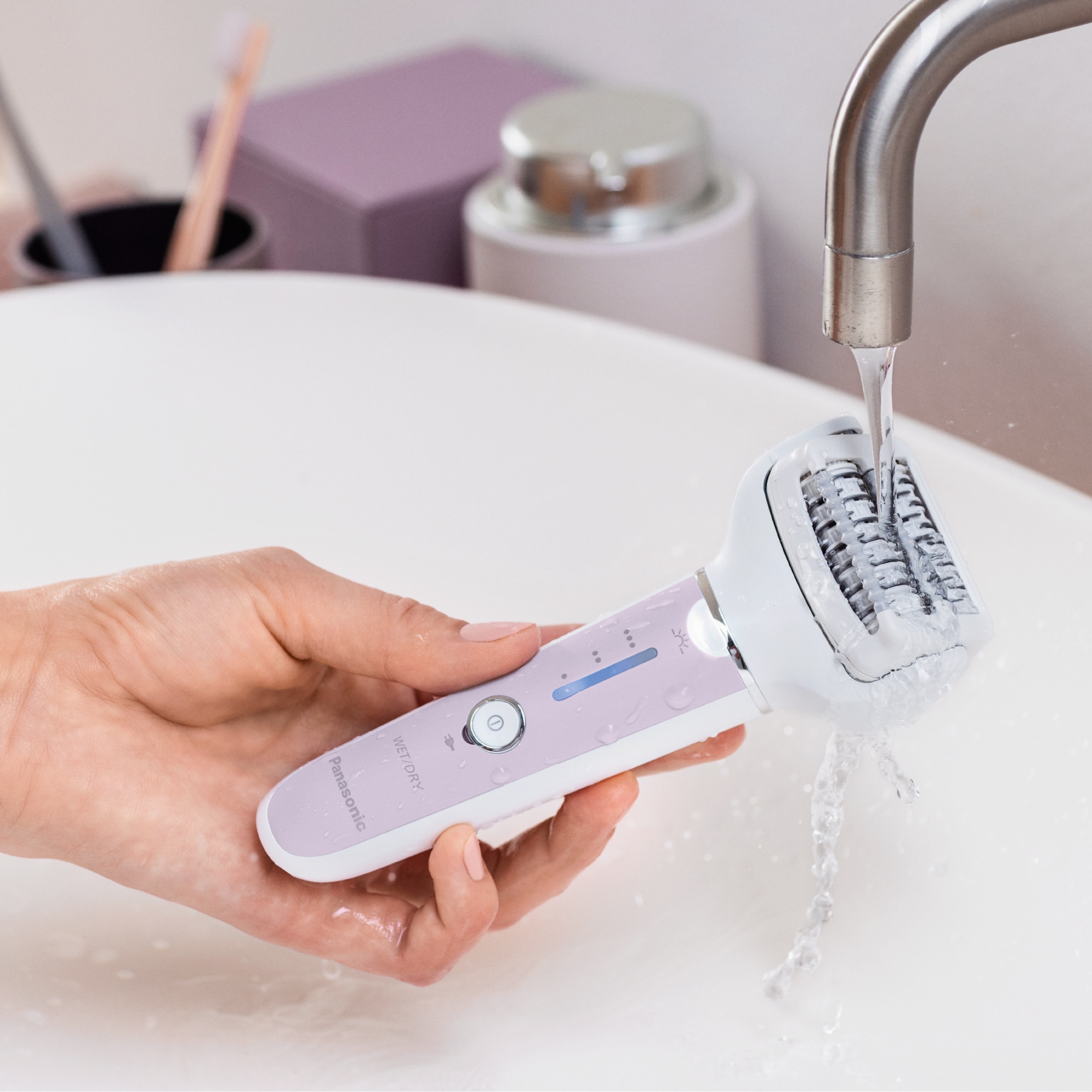 Epilator Panasonic ES-EY30-V503, Wet & Dry, Cordless, 2discuri & 60 ...