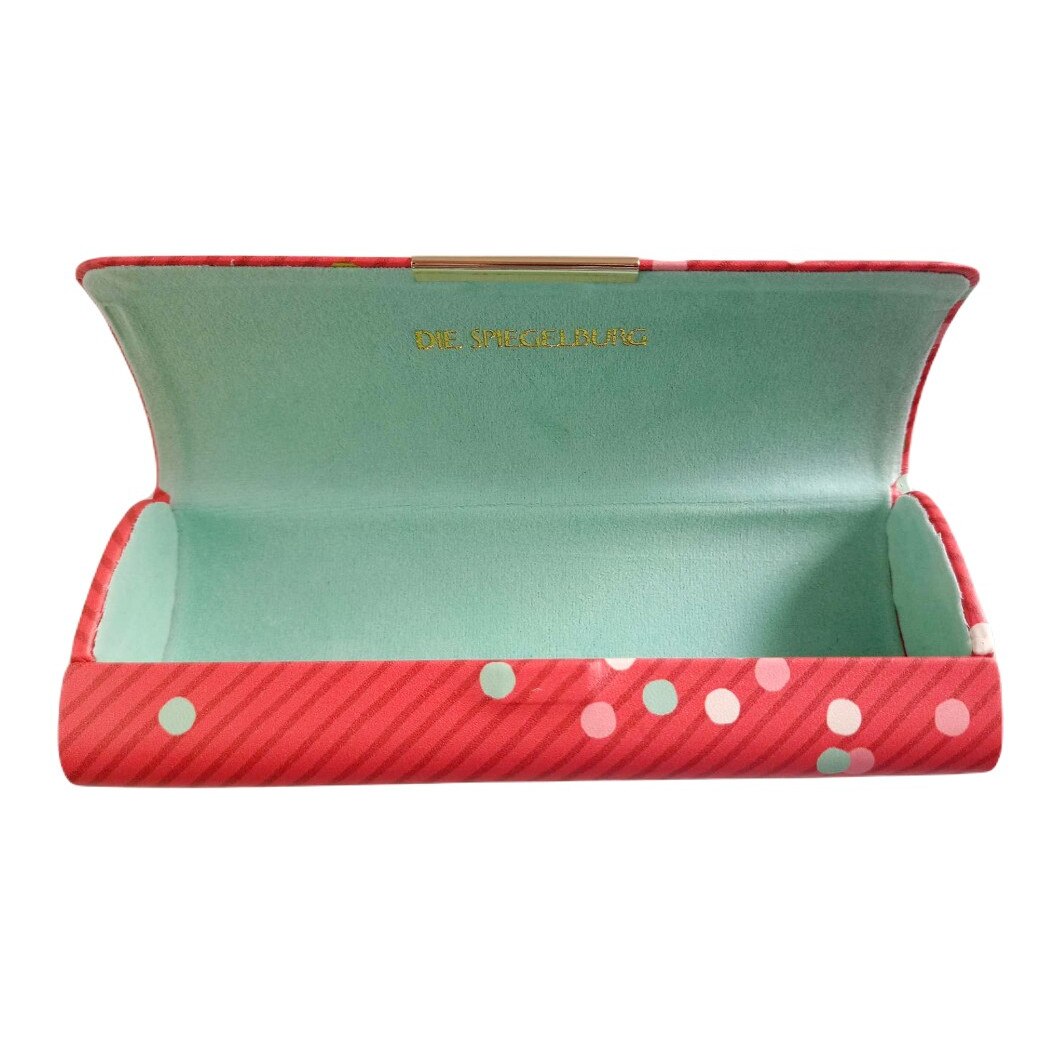 Toc pentru ochelari, culoare rosie cu confeti, cu inchidere magnetica ...