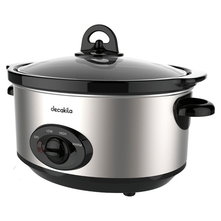 Slow cooker Decakila, 3.5 L, 200 W, Inox - eMAG.ro