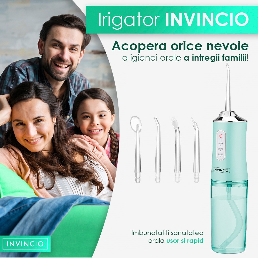 Irigator Oral Profesional pentru dus bucal, Invincio®, 4 Capete ...