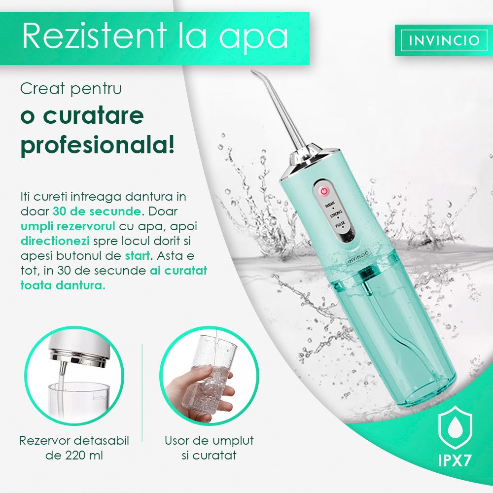 Irigator Oral Profesional pentru dus bucal, Invincio®, 4 Capete ...