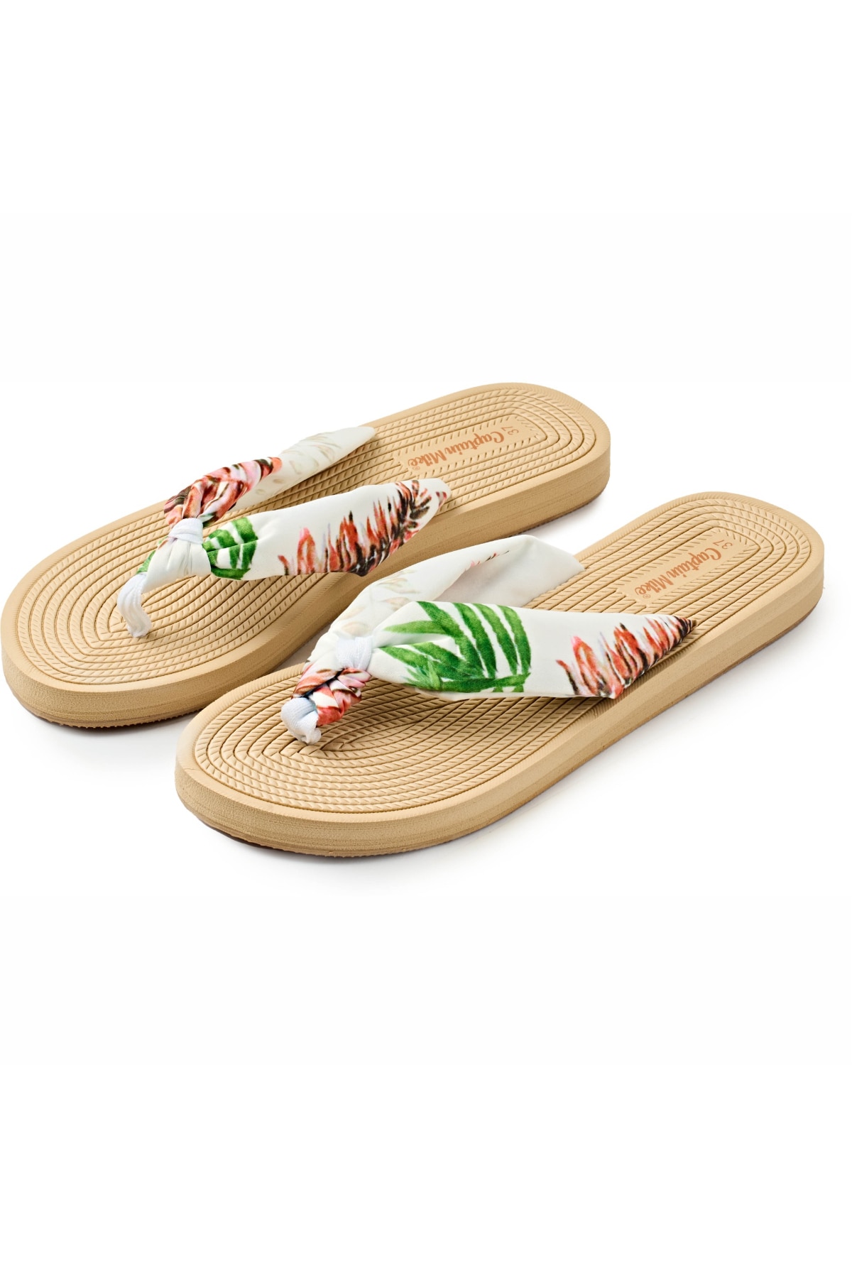 Slapi de dama cu model floral, Captain Mike, Plastic, Multicolor, 38 ...