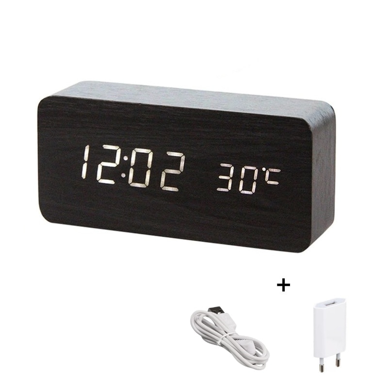 Ceas Electronic de Masa cu LED Verde, Termometru si Alarma – Control ...