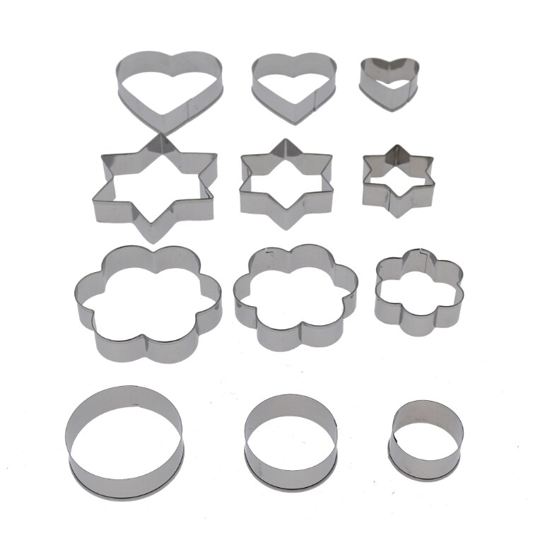 Set 12 forme pentru prajituri, otel inoxidabil, dimensiuni si forme ...