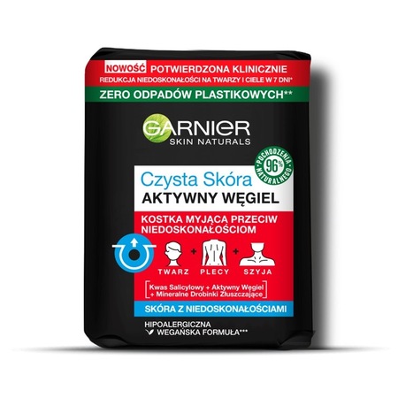 Sapun solid cu carbune activ, Skin Naturals, Garnier, 100g - eMAG.ro