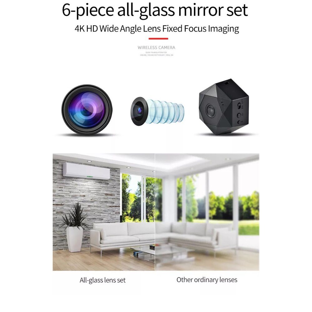 Mini camera supraveghere spion, wireless, rezolutie 1920x1080 ...