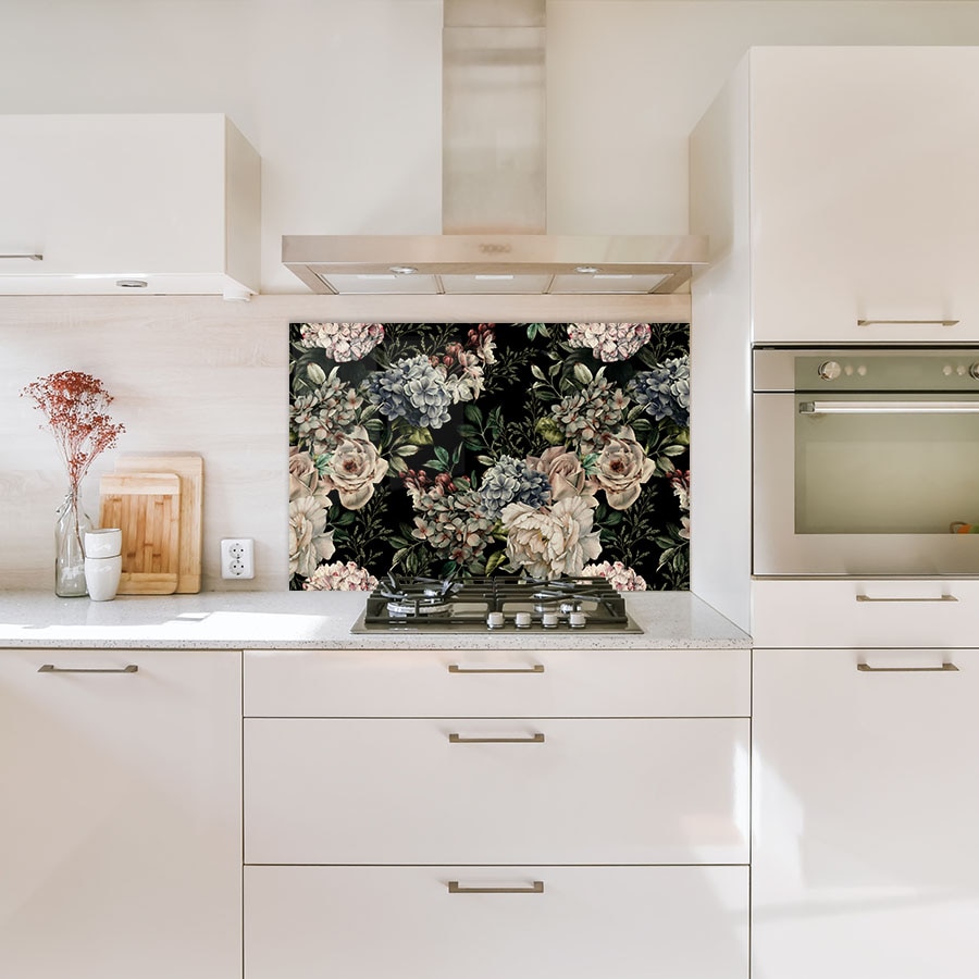 Panou Sticla Bucatarie, Flowers Bouquet, 80x120cm - eMAG.ro