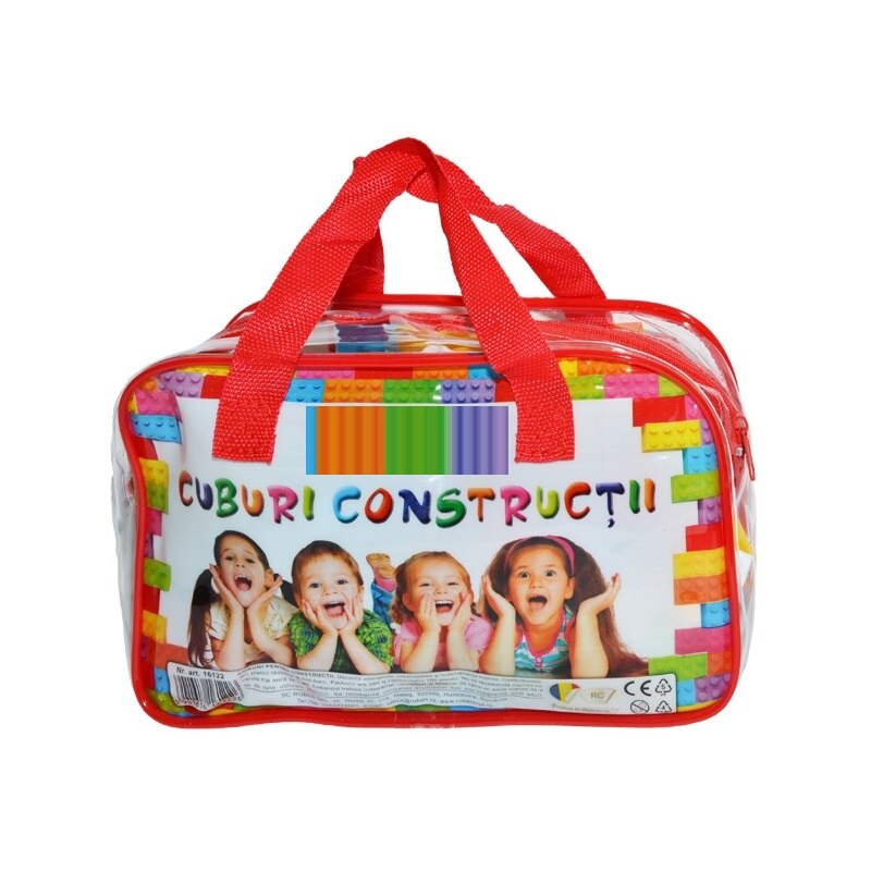 Cuburi constructii in gentuta 160 piese, 7Toys - eMAG.ro