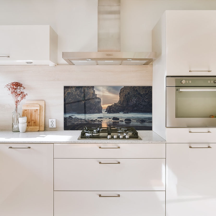 Panou Sticla Bucatarie, Secret Beach, 60x100cm - eMAG.ro