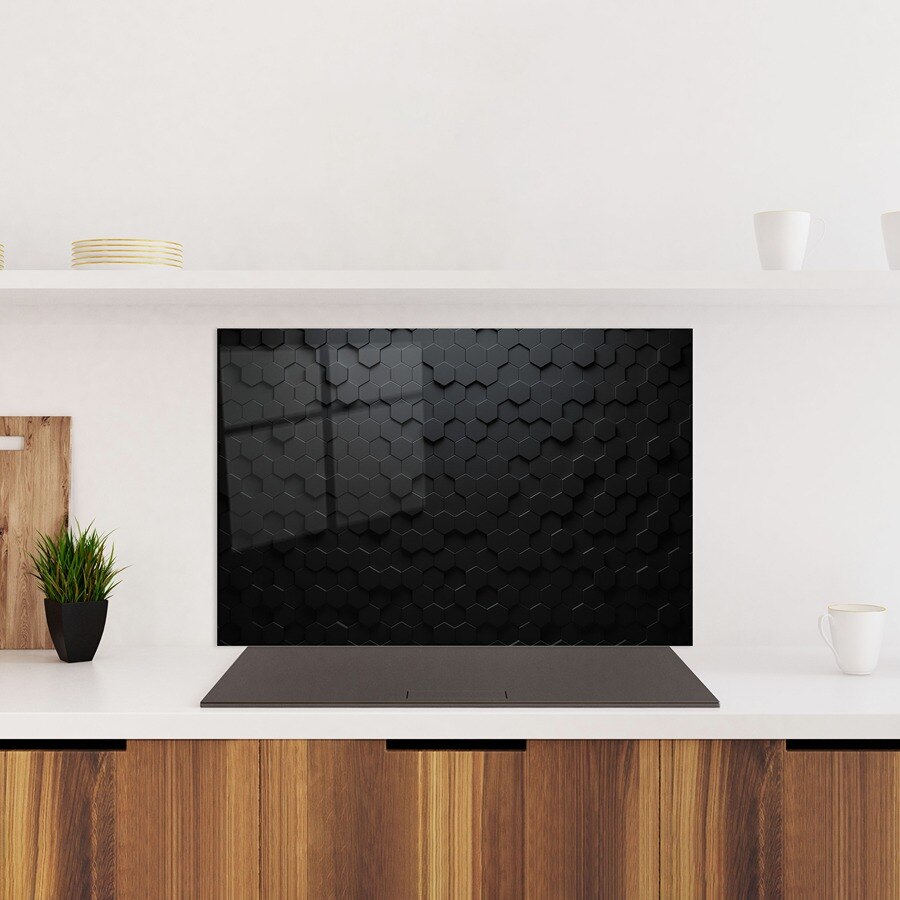 Panou Sticla Bucatarie, triangular background, 60x80cm - eMAG.ro