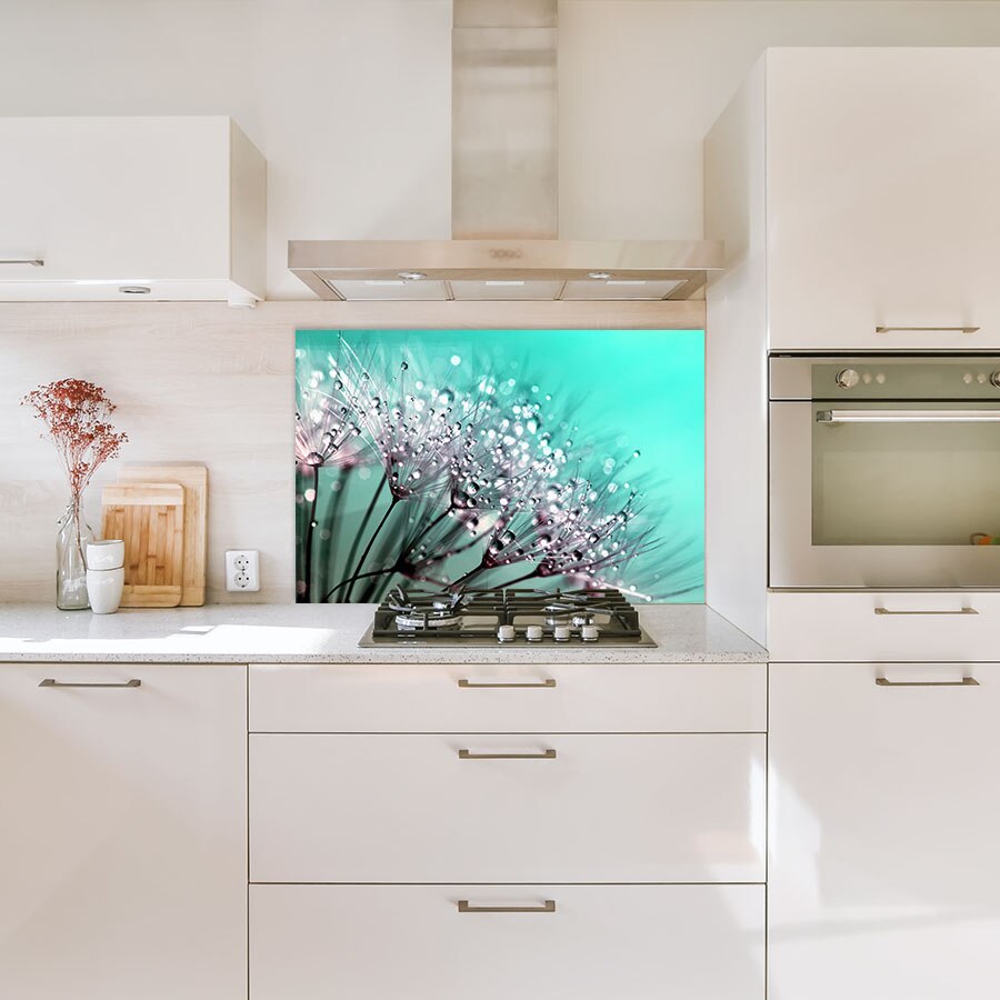 Panou Sticla Bucatarie, Water Flower, 50x70cm - eMAG.ro