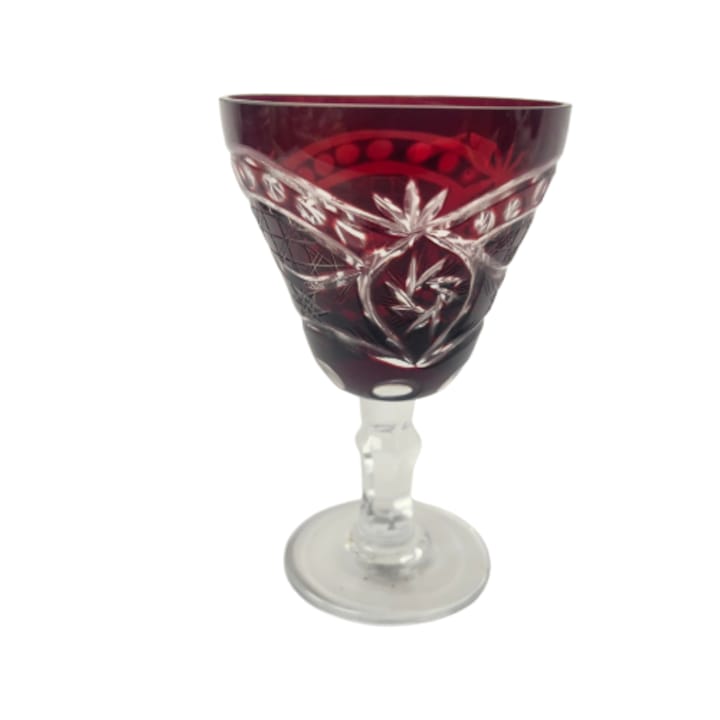 Set 6 pahare cu picior, Pentru aperitive, Cristal, Vintage, 6.5x10 cm ...