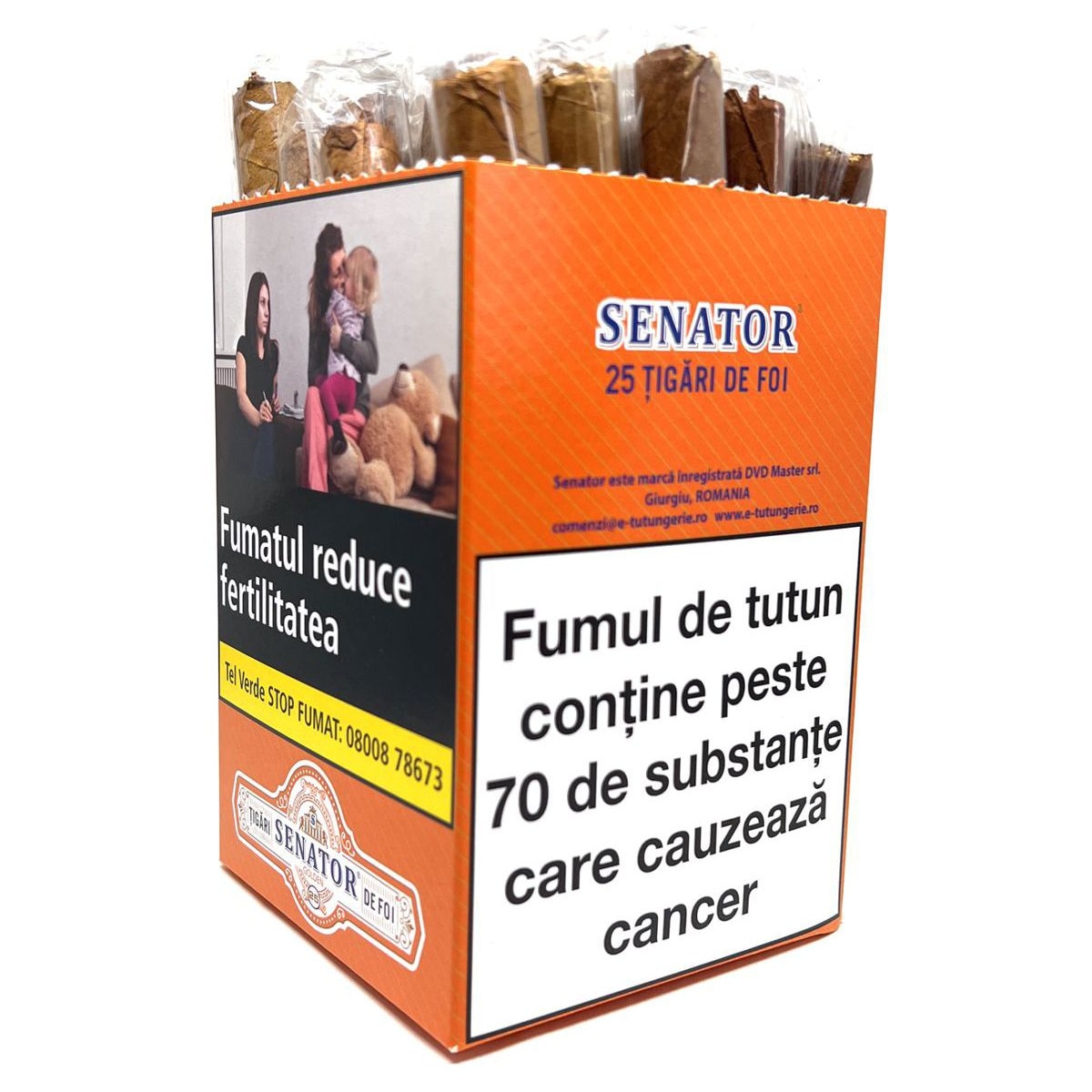 Tigari de foi - Senator GOLDEN 235g, 25 bucati - eMAG.ro