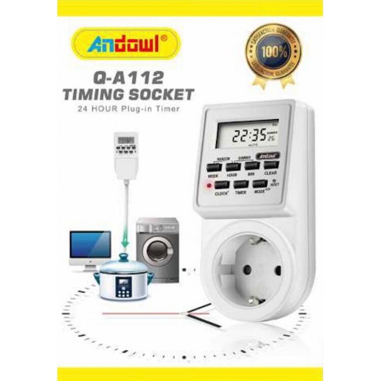 Priza programabila, Digital, Temporizator, intrerupator cu priza Andowl ...