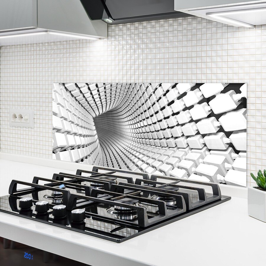 Panou Sticla Bucatarie, Abstract Geometric, 60x100cm - eMAG.ro