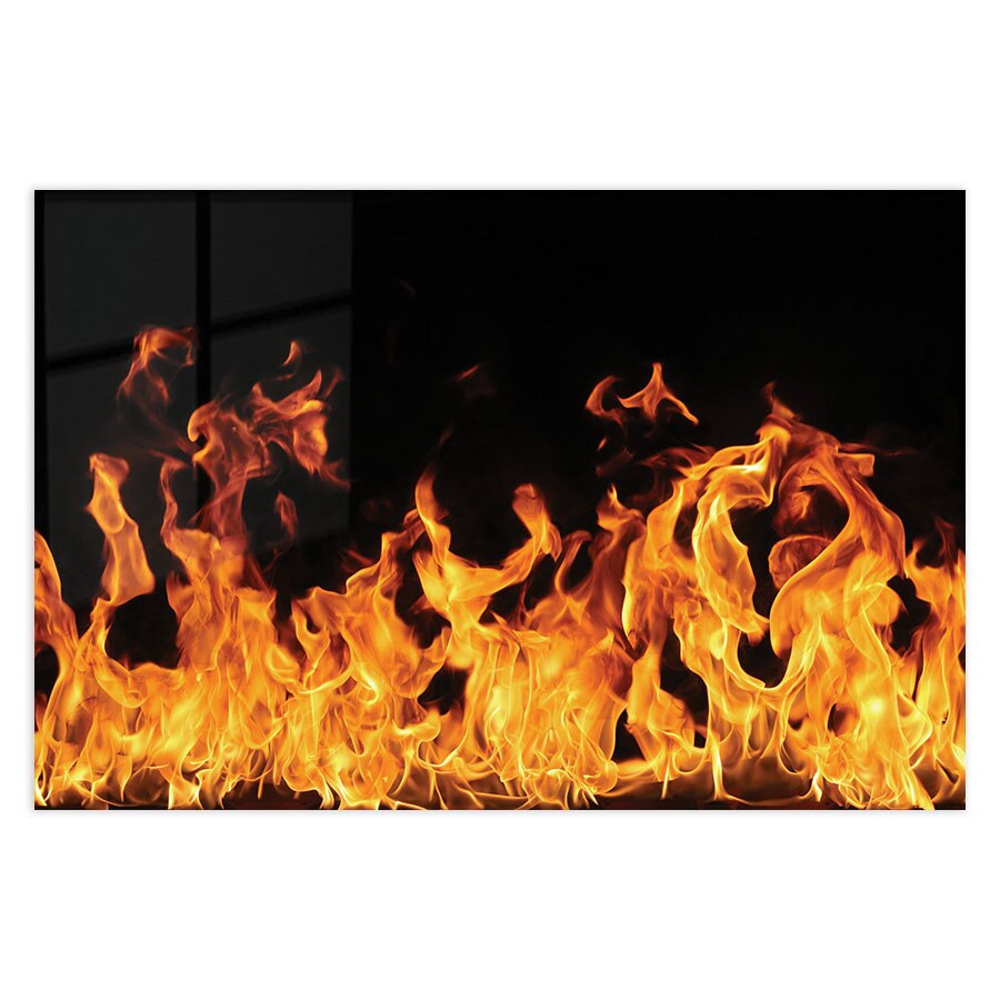 Panou Sticla Bucatarie, Fire Flames, 50x60cm - eMAG.ro